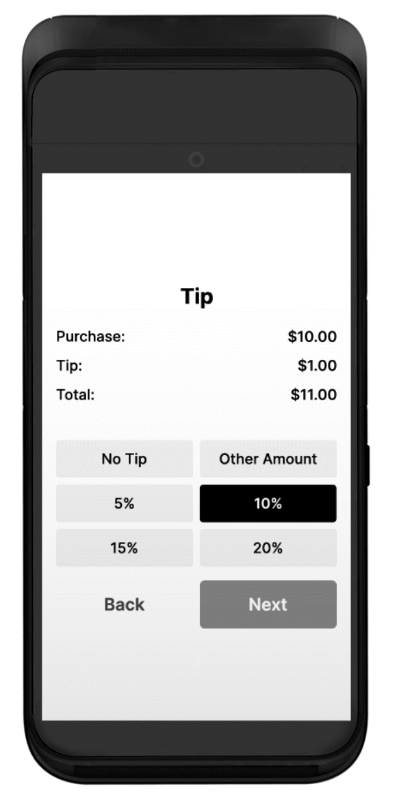 How to add a tip on a PAX A920 – VostroPay