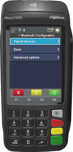 How to pair the base with an Ingenico Move5000 via Bluetooth connection ...